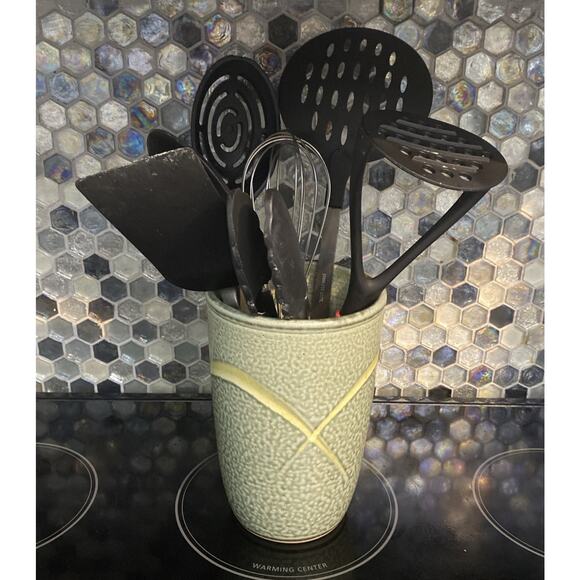 Geoff Walsh | Accents | Geoff Walsh Green Art Pottery Signed Utensil ...